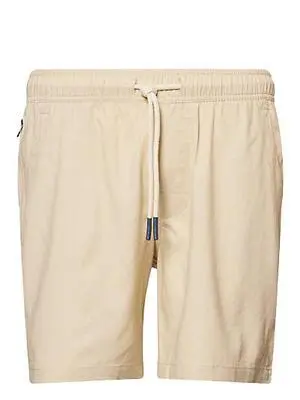 Oas Drawstring-waist Linen And Cotton Shorts - Beige