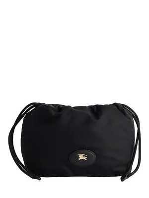 Burberry Horseshoe Drawstring Woven Pouch - Black