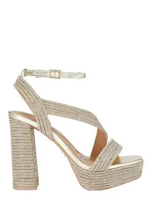 Carvela Gala Jewel-embellished Platform Sandals - Gold