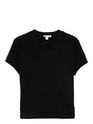 JAMES PERSE Cropped Short Sleeve T-shirt - Black