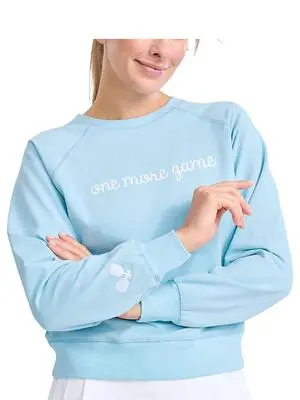 AME & LULU Love All Sweatshirt - Light Blue With White Text