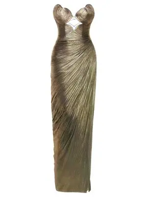 MARIA LUCIA HOHAN Maria Lucia Hohan Amisha Silk Maxi Dress Brown