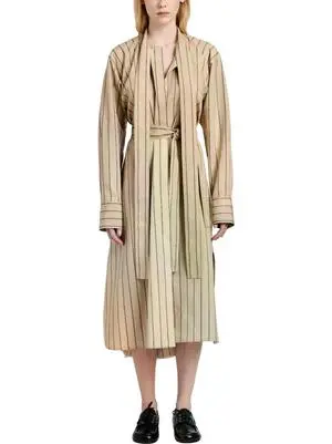 Proenza Schouler Philipa Silk Shirt Dress - Neutrals