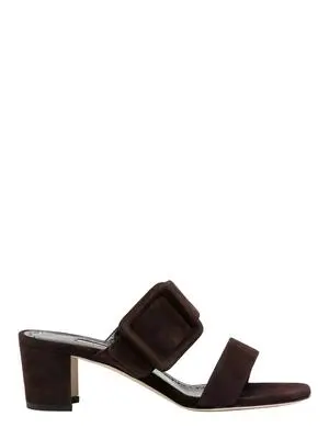 Manolo Blahnik 50mm Titubanew Sandals - Brown