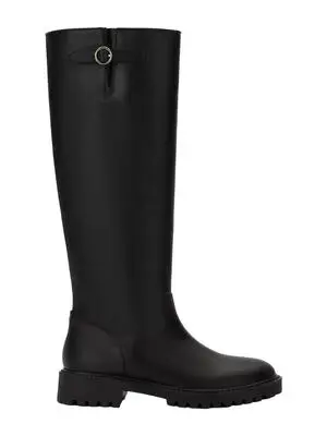 Bally Knee-high Leather Boots - Black