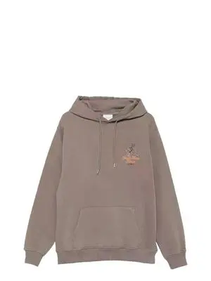 Drole De Monsieur Logo-embroidered Hoodie - Grey