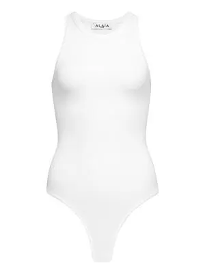Alaïa Halter Bodysuit - Blanc Casse
