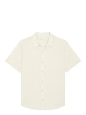 Onia Jack Air Linen Shirt In Grey - Stone