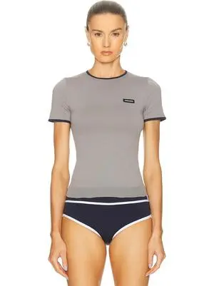 Miu Miu Short Sleeve T-shirt - Grigio & Blue