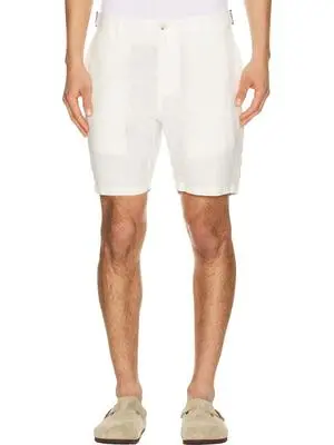 Onia Linen Fixed Waist Short - White