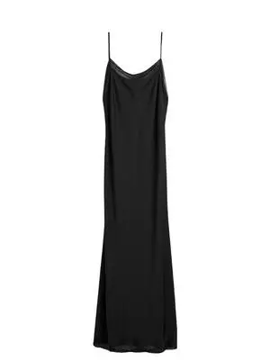 TOTEME Satin Slip Dress - Black