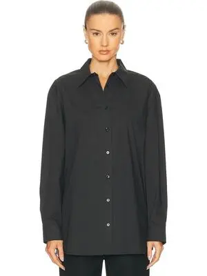 TOTEME Classic Tumbled Shirt - Washed Black