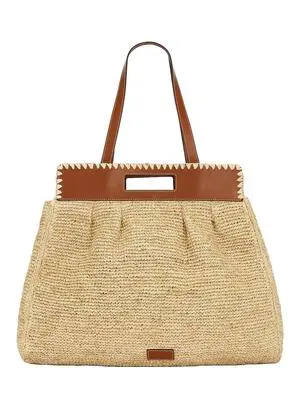Staud Rue Tote Bag - Natural & Tan