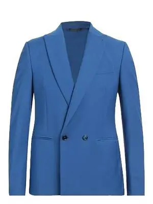 DANIELE ALESSANDRINI Blazer Size Polyester, Viscose, Elastane - Blue