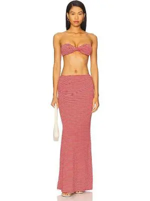 MORE TO COME Marcela Skirt Set - Red