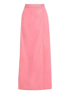 Emilio Pucci Taffeta Maxi Wrap Skirt - Bubblegum