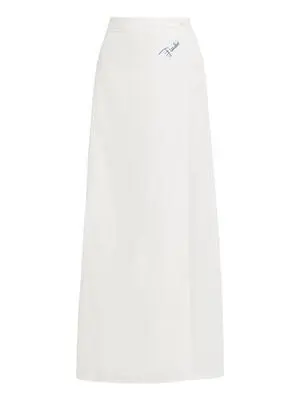 Emilio Pucci Taffeta Maxi Wrap Skirt - Off-white