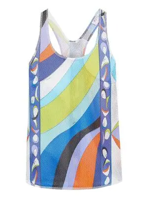 EMILIO PUCCI Printed Mesh Tank Top