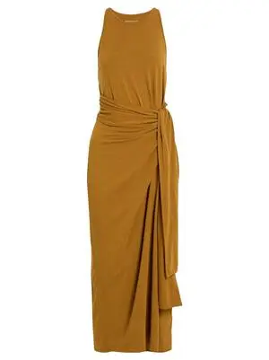 Another Tomorrow Lyocell-blend Jersey Maxi Dress - Camel