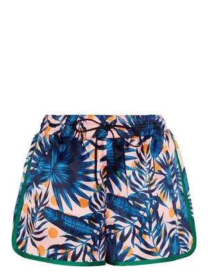 SJYP Printed Satin Shorts - Blue