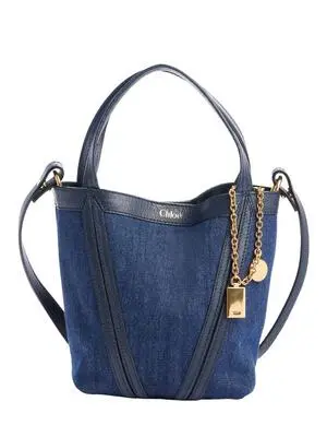 Chloé Small Spin Denim Tote - Submarine Blue