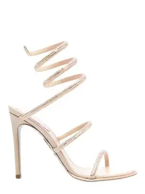 Rene Caovilla 100mm Cleo Embellished Sandals Neutrals