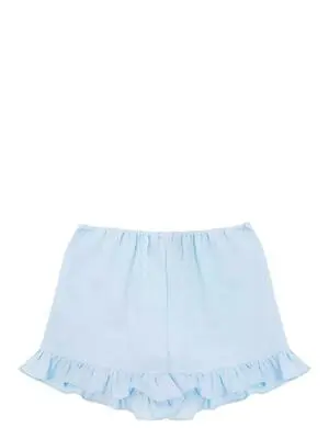 Sleeper Ruffled-hem Shorts Set - Blue