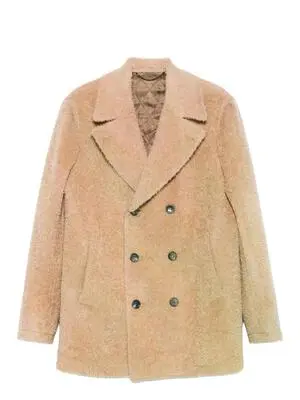 Canali Double-breasted Coat - Neutrals