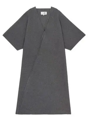 MAISON MARGIELA V-neck Midi Dress - Grey