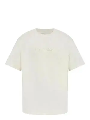 JW Anderson Flocked-logo T-shirt - Neutrals