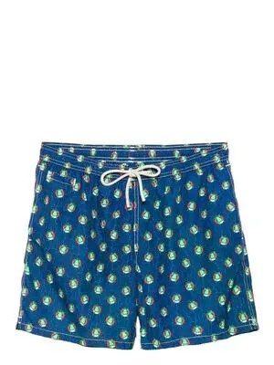 MC2 SAINT BARTH Graphic-Print Swim Shorts Blue