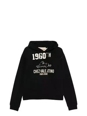 Valentino Garavani Logo-print Hoodie - Black