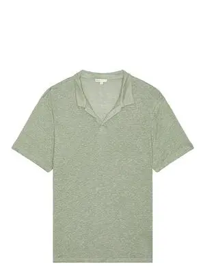 Onia Shaun Linen Polo - Sage