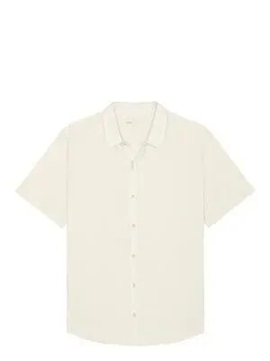 Onia Jack Air Linen Shirt In Grey - Stone
