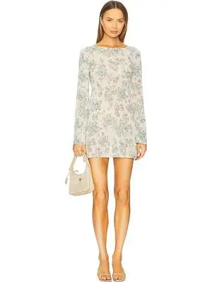 STONE COLD FOX X Basier Mini Dress - Teal Floral