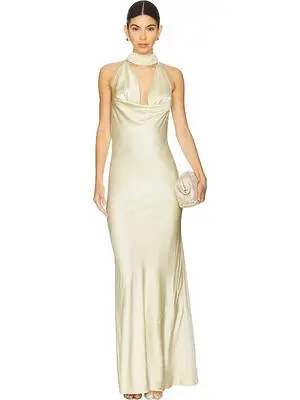 STONE COLD FOX X Amelia Gown - Butter Yellow