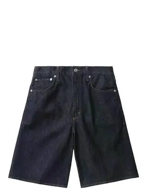 AGOLDE Nolan Pleated Denim Shorts - Blue