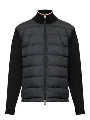 Moncler Paneled Cardigan - Black