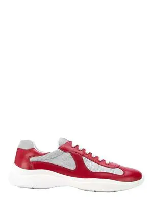 Prada Low-top Flatform Sneakers - Red