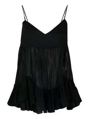 Alexander McQueen Panelled Seersucker Camisole - Black