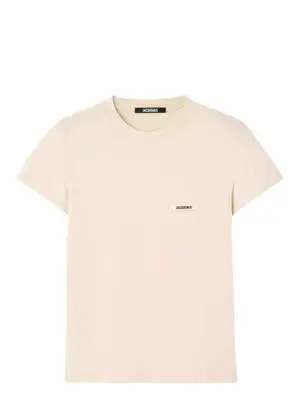 Jacquemus Embroidered Logo T-shirt - Neutrals