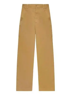 Moncler Cotton-blend Straight-leg Trousers - Neutrals