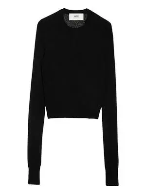 AMI Paris Bouclé Sweater - Black