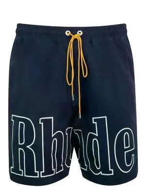 Rhude Logo-print Shorts - Blue