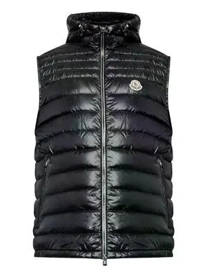 Moncler Hooded Down Vest - Black