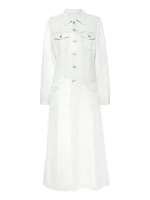 MAISON MARGIELA Single-stitch Denim Maxi Coat - Blue