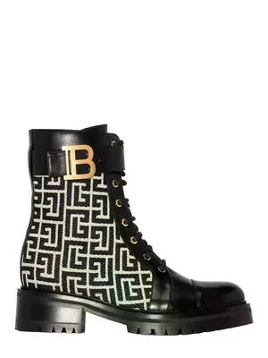 Balmain Ranger Romy Monogram Boots - Black