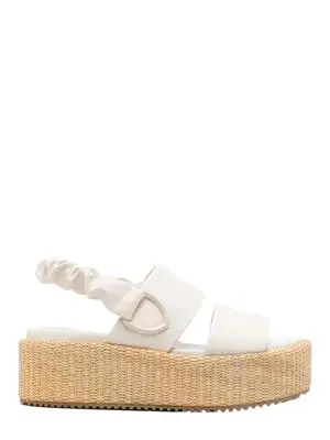 BLAUER. 50mm Round-toe Platform Sandals - Neutrals