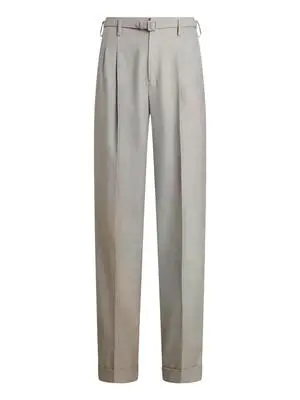 Ralph Lauren Stamford Pleated Trousers - Grey