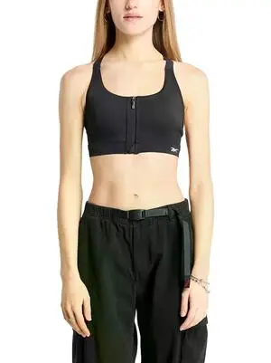 REEBOK Zip-front Sports Bra - Black